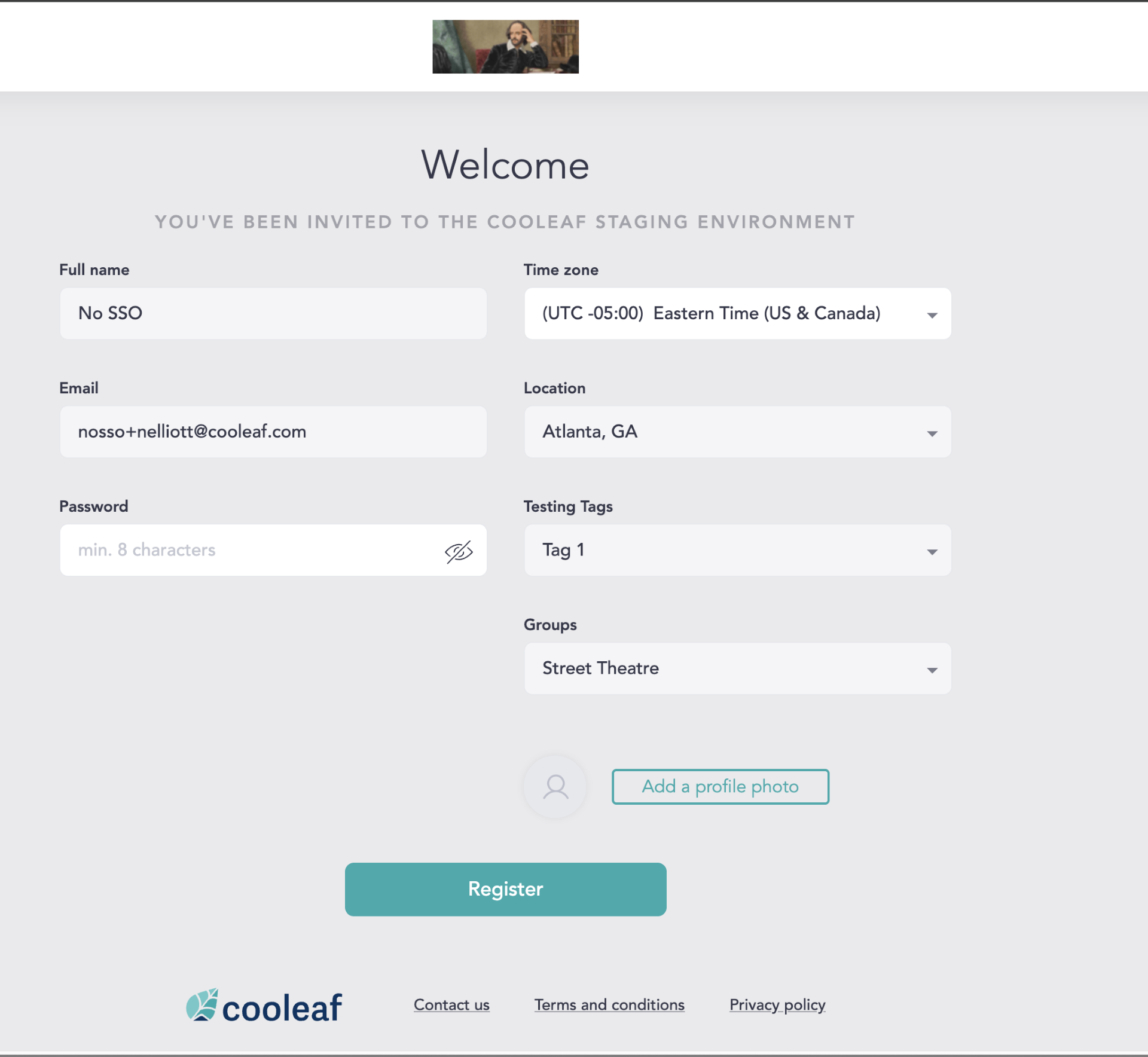 Register Your Cooleaf Account – Cooleaf EX Support Center